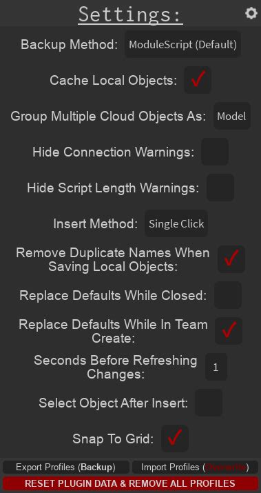 Insert Object Plugin Change Default Properties Save Objects Locally Create Profiles And
