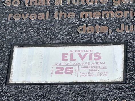 Elvis Presley Final Concert Plaque