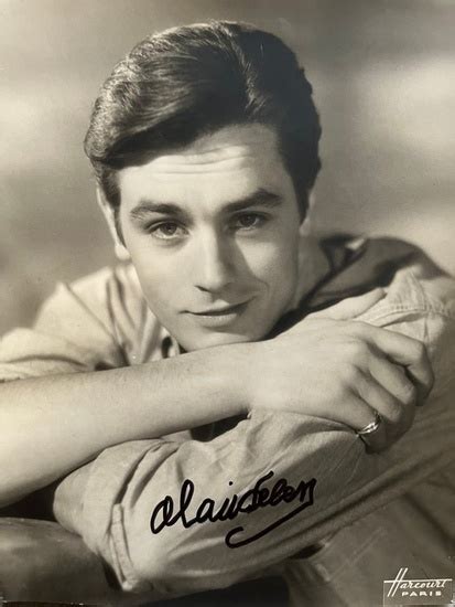 Alain Delon Signed In Person Harcourt Paris Autographe Avec