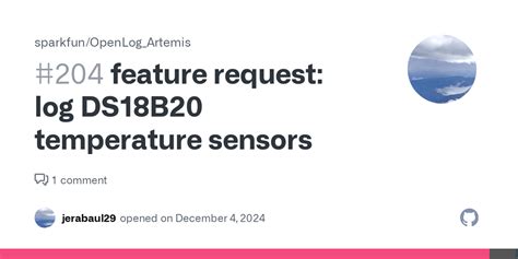 Feature Request Log DS18B20 Temperature Sensors Issue 204