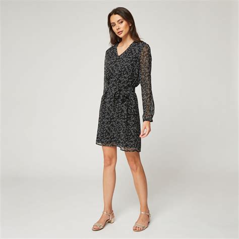 IN EXTENSO Robe manches longues à fleurs femme pas cher à prix Auchan