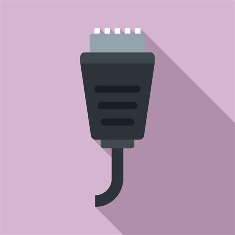 Data Connection Cable Icon Flat Style 14517099 Vector Art At Vecteezy