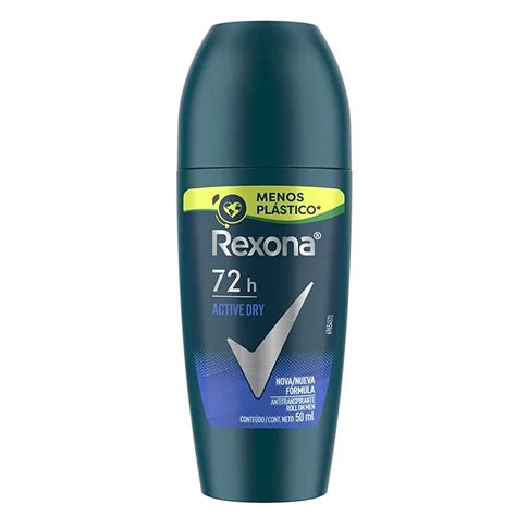 Desodorante Rollon Active Dry 50ml Rexona Sacolão