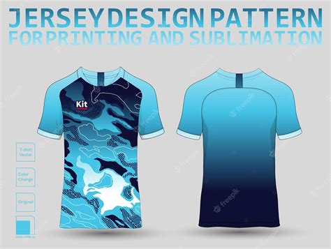 티셔츠 스포츠 디자인 템플릿입니다 축구 클럽을 위한 축구 유니폼 모형 통일된 앞모습과 뒷모습 프리미엄 벡터