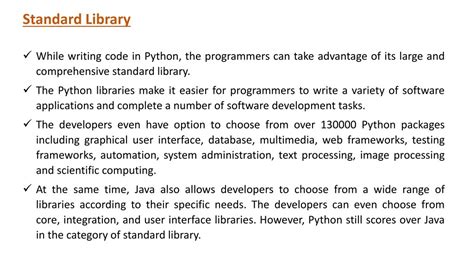 Ppt Key Differences Between Python And Java Powerpoint Presentation