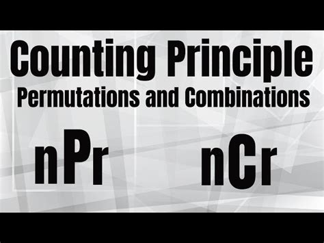 Free Video Counting Principle Permutations Combinations From MooMooMath And Science Class