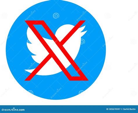 Twitter Crosses Out The New Logo Twitter Logo Stock Illustration