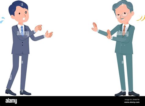 Business Scene Where The Proposal Is Rejected Vector Art That Is Easy To Edit Stock Vector