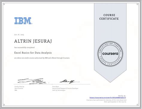 excel dataanlysis datascience ibm coursera ibm data credly