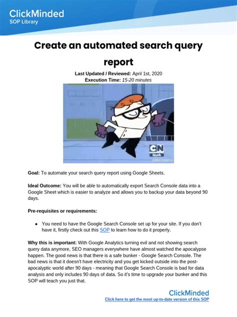 sop 032 create an automated search query report pdf