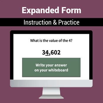 Expanded Form Practice By Fulfilled By Fourth TPT
