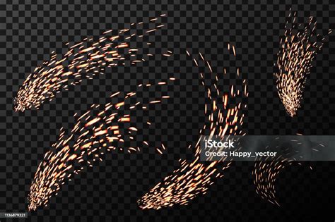 투명 한 배경에 고립 된 용접 금속 화재 불꽃의 창조적 인 벡터 일러스트 철 절단 템플릿 동안 아트 디자인 추상적인 개념 그래픽 용접 요소 스파크에 대한 스톡 벡터 아트 및