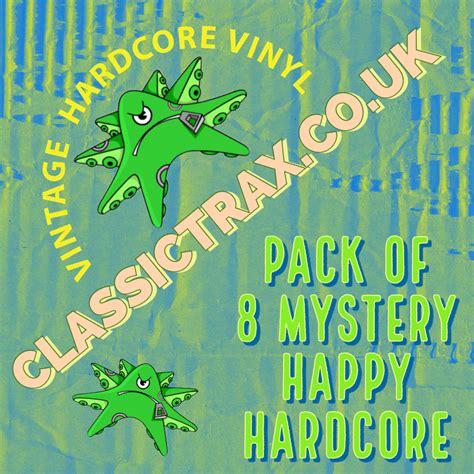 Pack Of 8 X Mystery Happy Hardcore Records On Vinyl Classic Trax