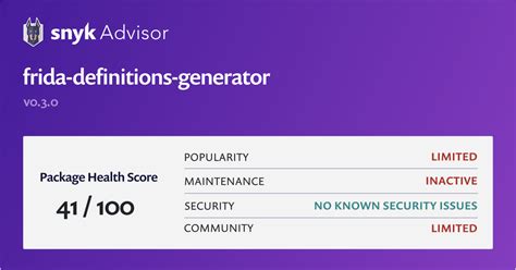 Frida Definitions Generator Python Package Snyk