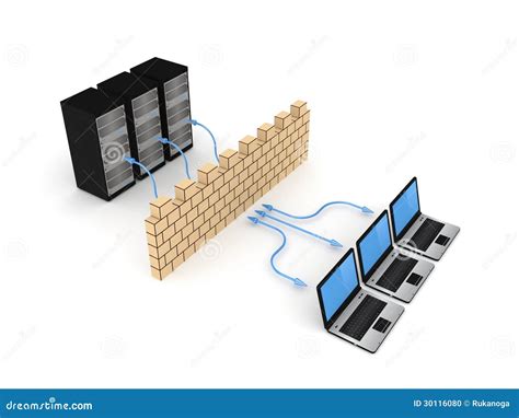 Firewall Concept Stock Illustration Illustration Of Ethernet 30116080