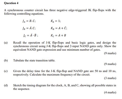 Solved A Synchronous Counter Circuit Has Three Negative