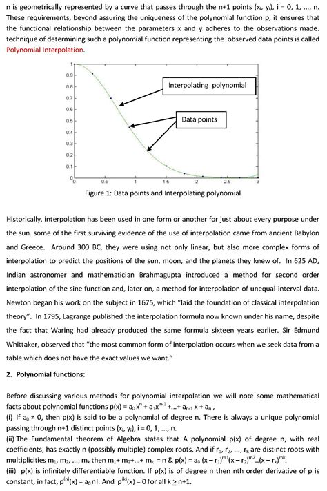 Lagrange Interpolation Numerical Methods