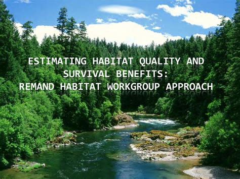 Pdf Estimating Habitat Quality And Survival Benefits · Purpose The