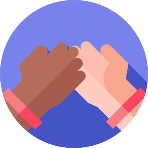 High Five Flat Circular Flat Icon