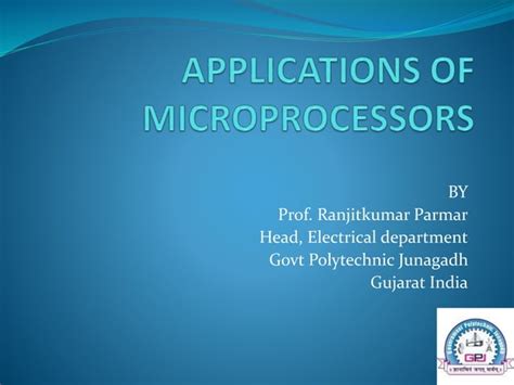 Microprocessors Applications At Diploma Lelvel Pptx Computer