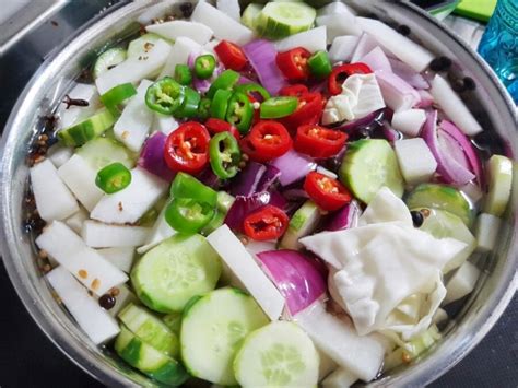 무양배추양파오이 각종 야채를 넣은 야채피클 맛있게 만들기 네이버 블로그