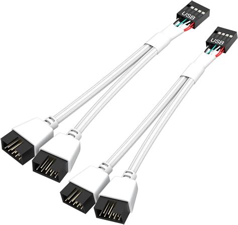 Owltree 2 Pack Motherboard Usb 2 0 To Dual 9 Pin Extension Usb Header Splitter For
