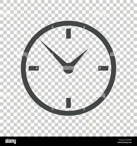 Clock Icon Flat Design Vector Illustration On Isolated Background Stock Vector Image And Art Alamy