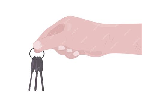 Premium Vector Hand Holding Keys Vector Drowing