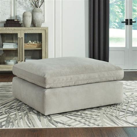 Sophie Gray Oversized Accent Ottoman Signature Design Furniture Cart