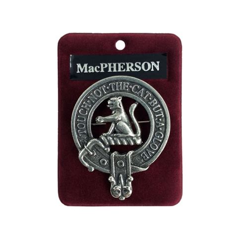 Macpherson Cap Badge Pewter Clan Crest Badge Gaelic Themes Cap