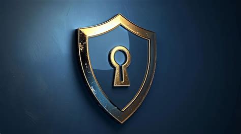 Secure Lock Symbol Safeguarding Shield Symbol Security Icon Premium