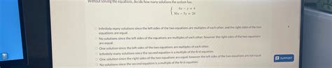 Solved Without Solving The Equations Decide How Many