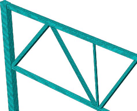 Mesh Discretisation Of The Fe Model Of The Truss Beam In The Download Scientific Diagram