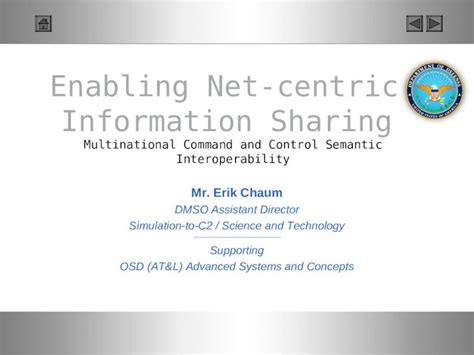 Ppt Enabling Net Centric Information Sharing Multinational Command And Control Semantic