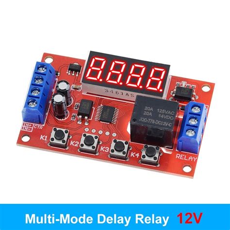 DC V V V A Adjustable Time Delay Relay Module Modes LED