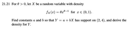 Solved For θ let X be a random variable with Chegg