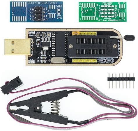 Dhruvpro Ch341a 24 25 Series Eeprom Flash Bios Usb Programmer Soic8 Sop8 Flash Chip Ic Test