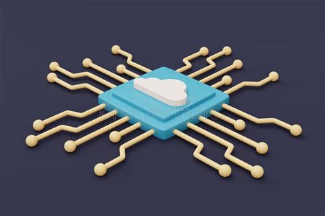 Cloud Storage Technology Concept With Cloud Symbol Stock Illustration