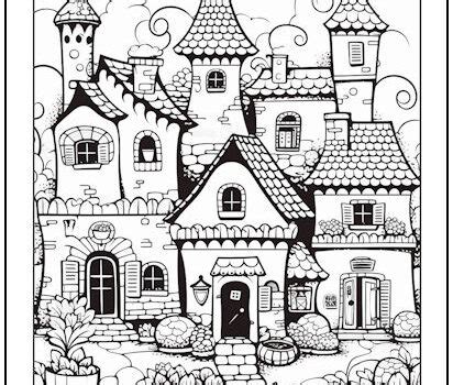 Whimsical Houses Coloring Pages 2025