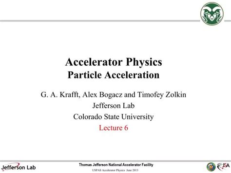 PPT Accelerator Physics Particle Acceleration PowerPoint Presentation ID