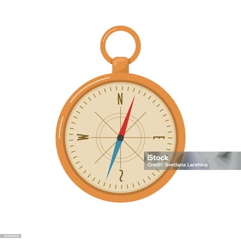 빈티지 해적 나침반 흰색 배경에 격리된 불법 복제 아이콘입니다 플랫 만화 스타일의 벡터 일러스트레이션 개체 그룹에 대한 스톡