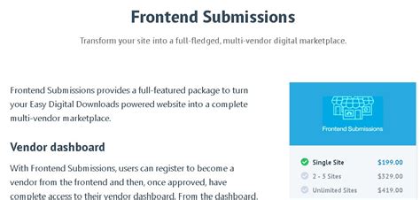 easy digital downloads frontend submissions cromur