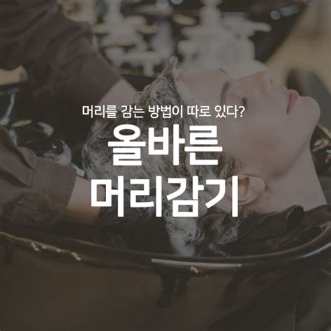 머리를 감는데에도 방법이 있다 올바른 머리감기 방법 네이버 블로그