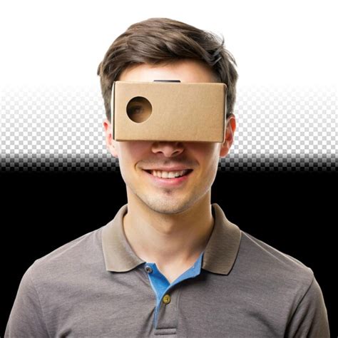 Google Cardboard Vr User Premium AI Generated PSD
