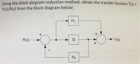 Solved Using The Block Diagram Reduction Method Obtain The Chegg