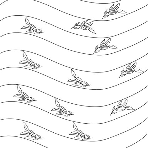 Premium Vector Line Fabric Floral Pattern
