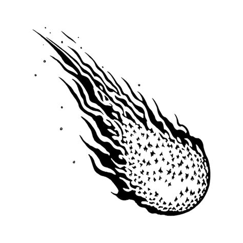 Premium Vector Comet Vector Hand Drawn Illustration