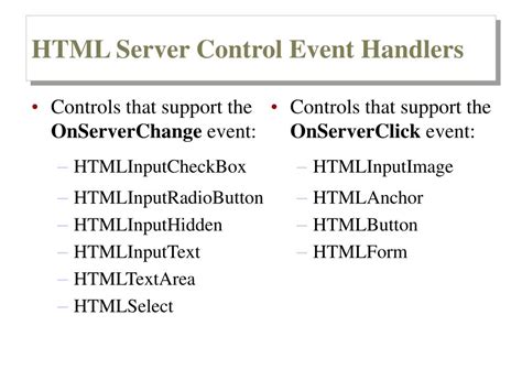 Ppt Web Forms And Server Controls Powerpoint Presentation Free