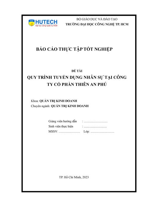 Báo Cáo Thực Tập Quy Trình Tuyển Dụng Nhân Sự Tại Công Ty BỘ GIÁO DỤC VÀ ĐÀO TẠO TRƯỜNG ĐẠI