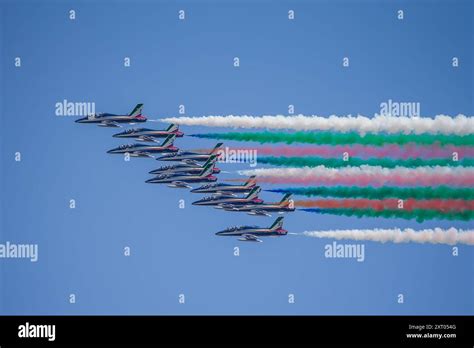 New York Ny Usa 12th Aug 2024 Italian Air Force Frecce Tricolori